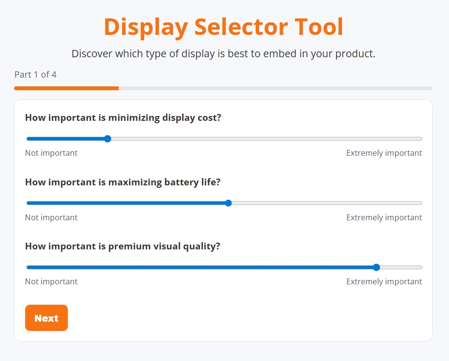 Display Selector Tool Signup